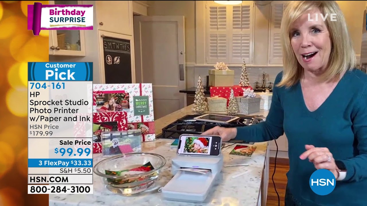 HP Sprocket Studio Photo Printer with Paper and Ink - YouTube
