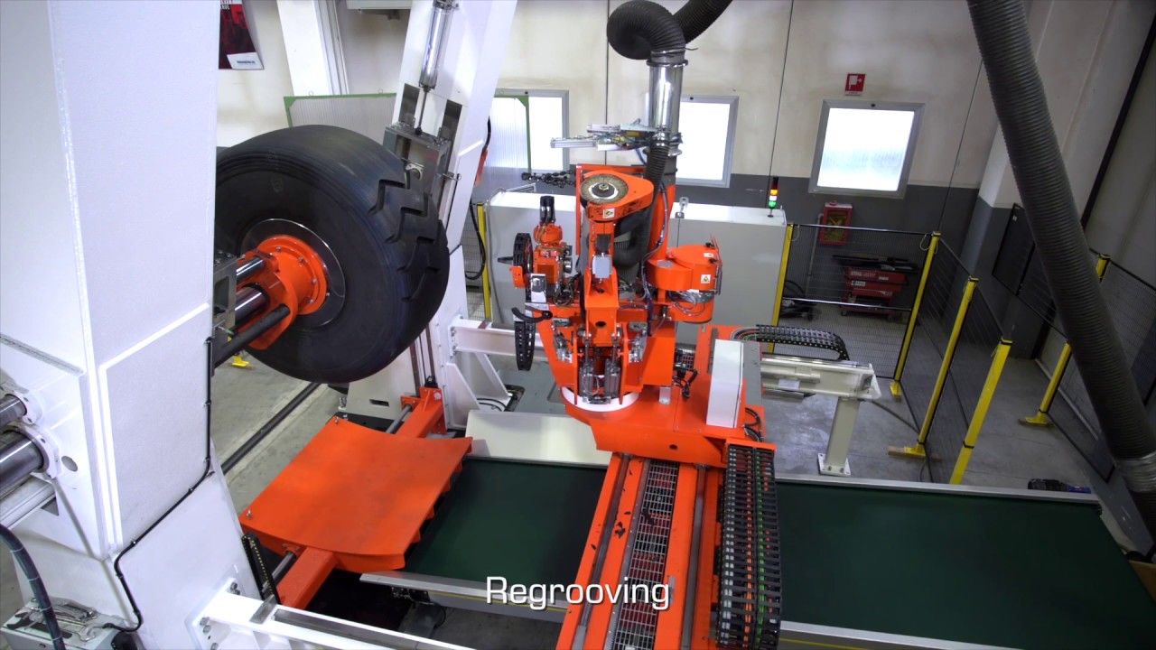 TRM EAGLE OTR 63 Automatic peeling-buffing-sidewall brushing and ...