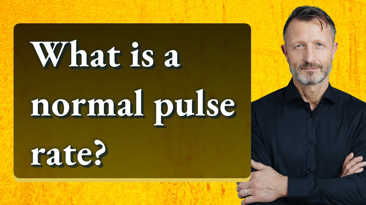 What is a normal pulse rate? - YouTube