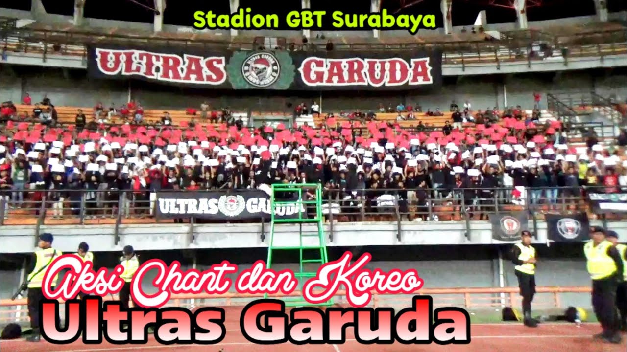 Aksi Koreo dan Chant Ultras Garuda di Surabaya, Indonesia u19 vs China ...