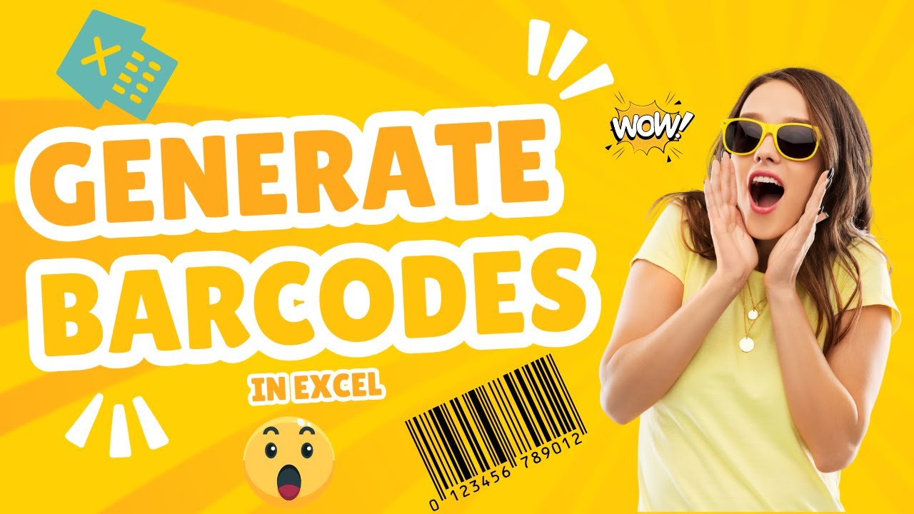 How To Generate Barcodes In Excel Without Any Add Ins Easy Tutorial Youtube