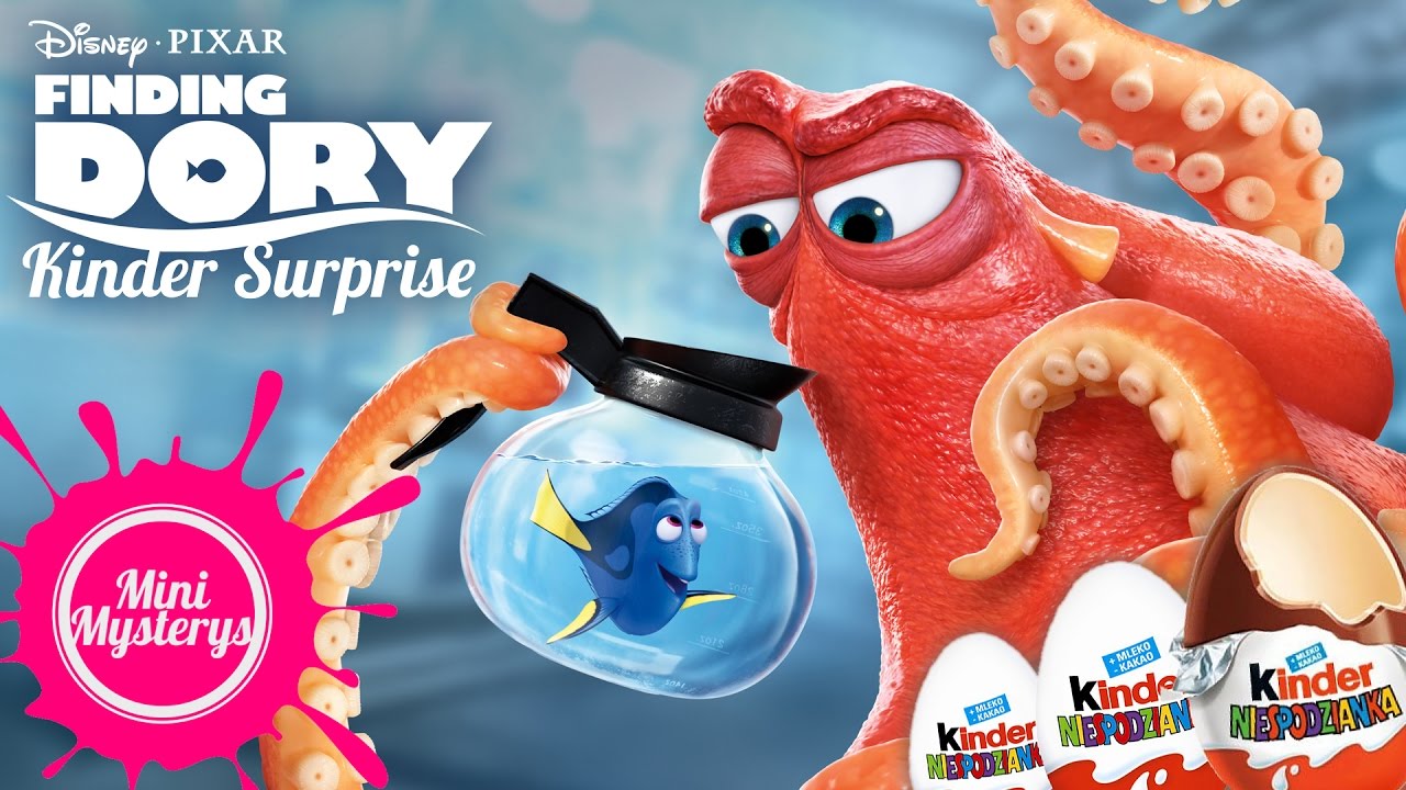 Disney Pixar Finding Dory Kinder Surprise Eggs Toy Unboxing ASMR | Mini ...