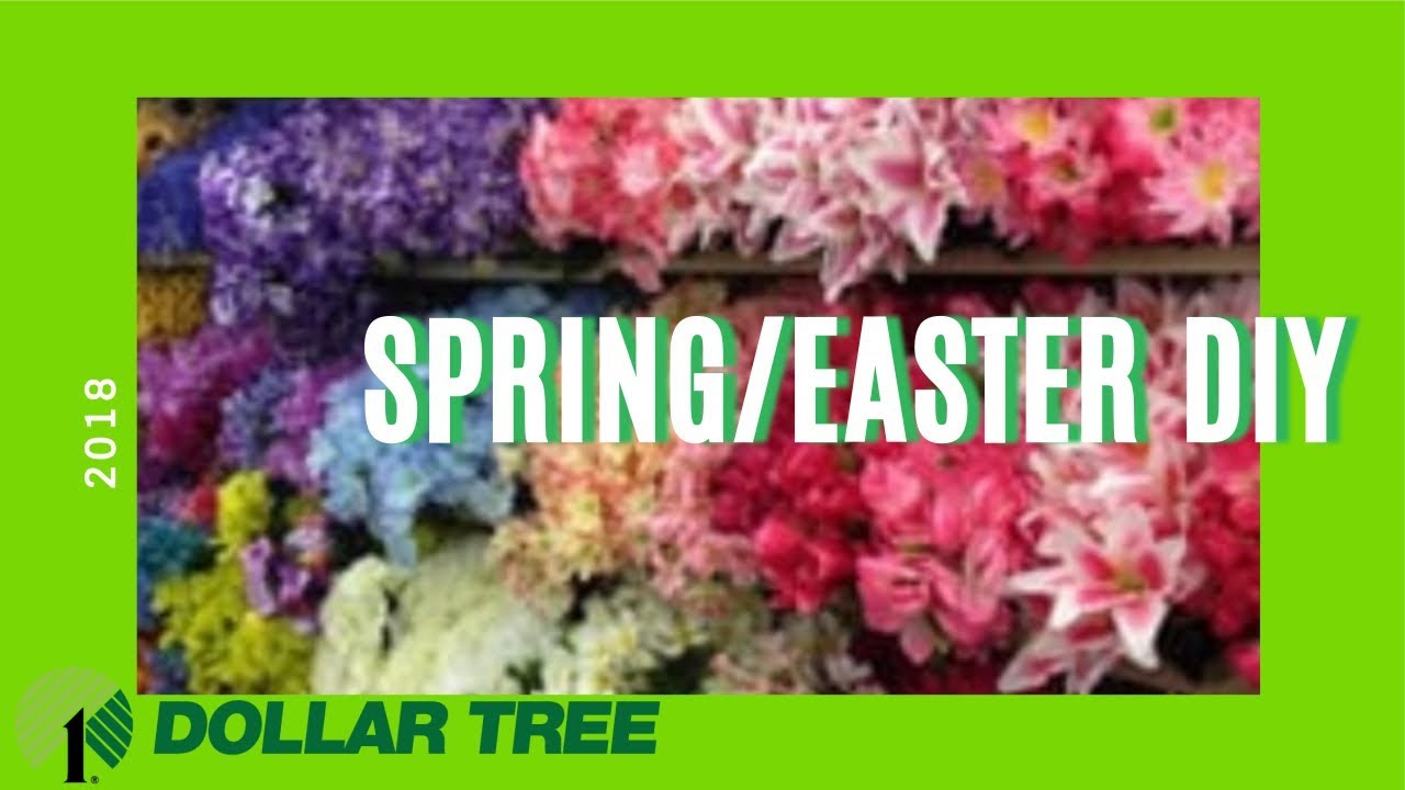 DIY DOLLAR TREE || SPRING FRONT DOOR DIY || 2018 - YouTube
