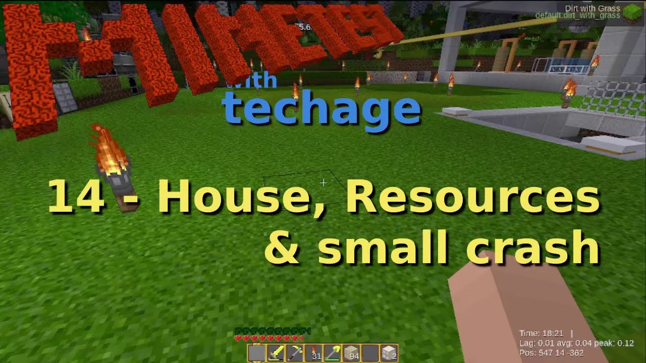 Minetest.TA - 14 - house, more on resources - YouTube