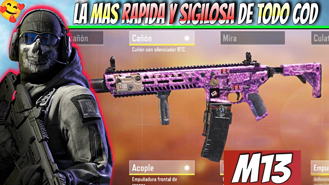 😍 MATA RÁPIDO! LA MEJOR CLASE PARA M13 COD MOBILE BATTLE ROYALE - YouTube