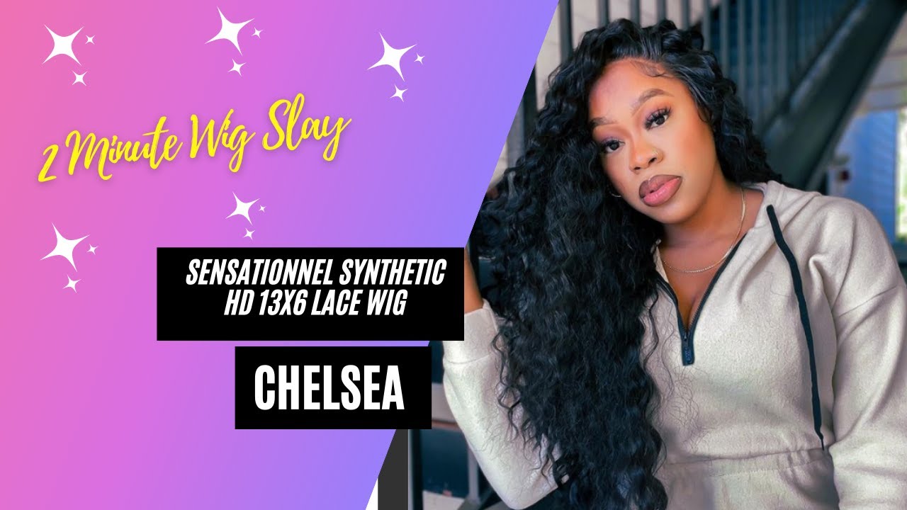 2 minute wig slay tutorial FT SENSATIONNEL SYNTHETIC HD 13X6 LACE WIG ...