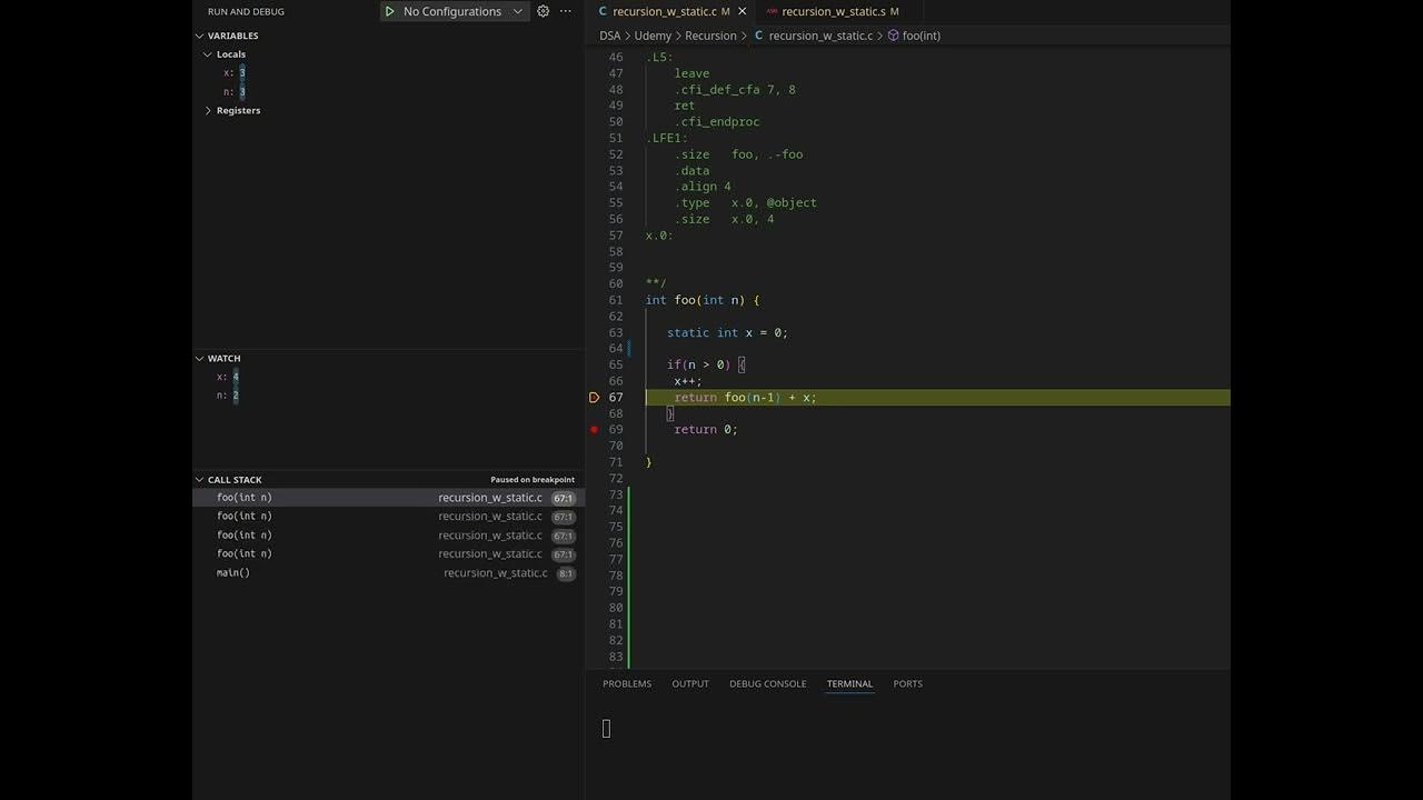 static in c (recursion) - YouTube