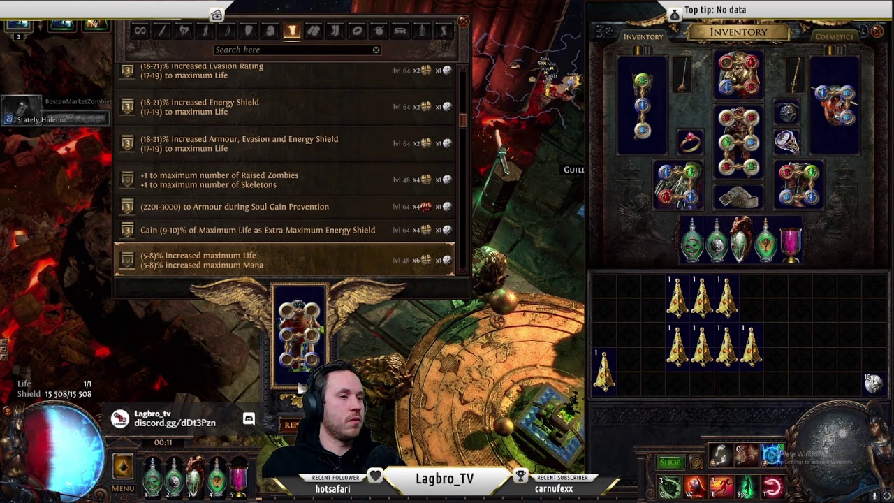 [Path of Exile] 3.9 Armor crarfting, Quad tab of resonators! 100ex ...