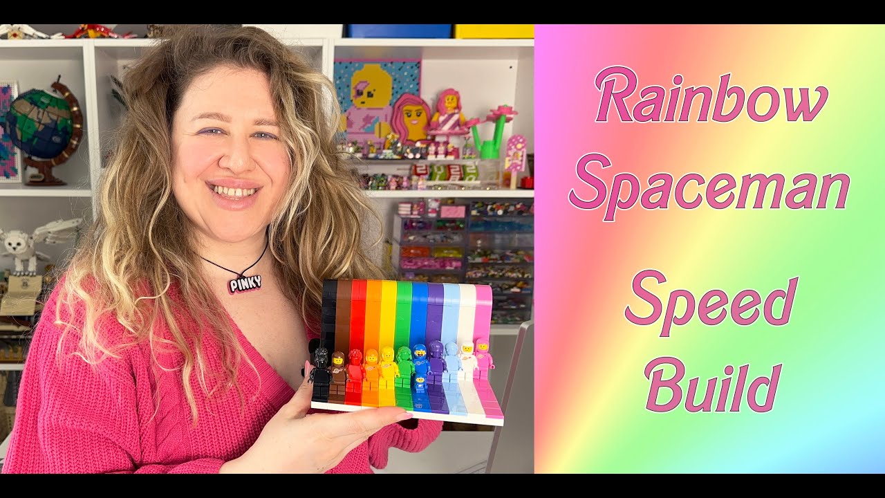 Lego Rainbow Minifigures Spaceman Speed Build - YouTube