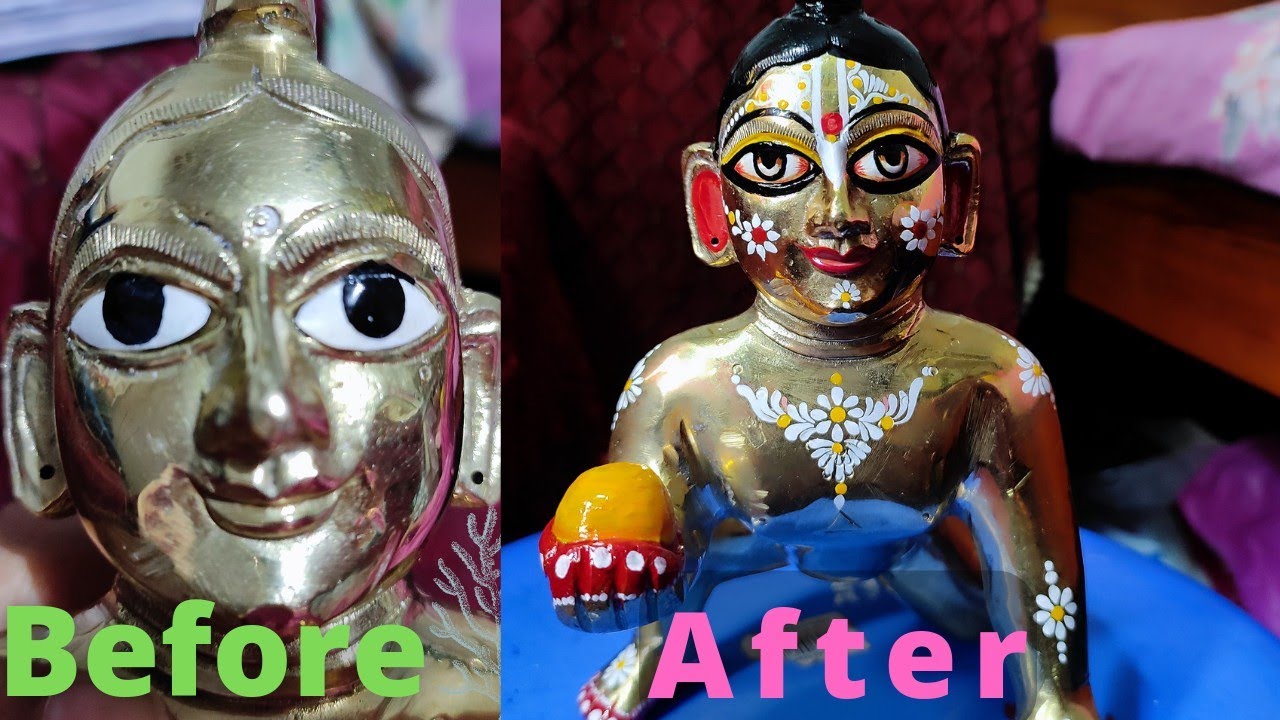 গোপালের অঙ্গরাগ | Laddu Gopal Body Eye Painting | Angarag - YouTube