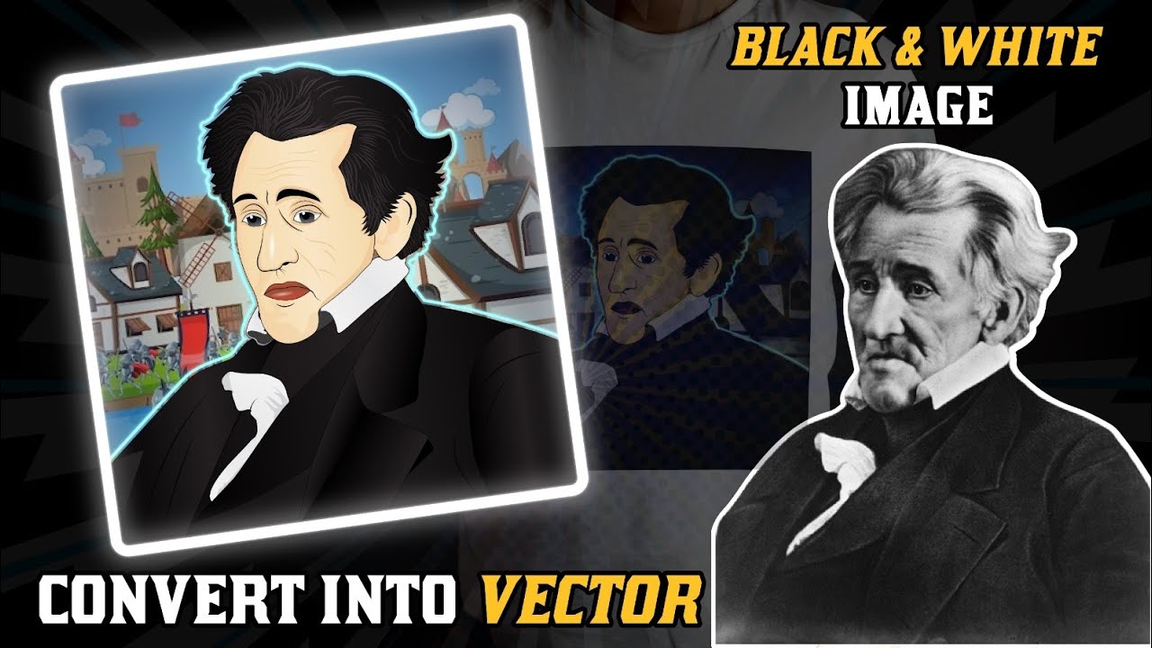 How to convert black and white old image into vector graphics ...