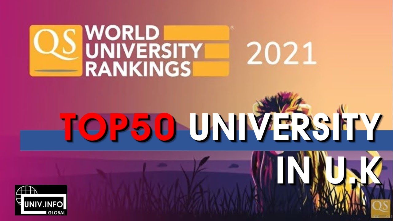 2021 QS WORLD UNIVERSITY RANKINGS-UK TOP 50 - YouTube
