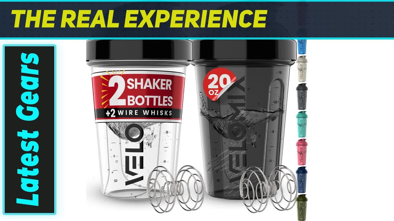 VELOMIX Protein Shaker Bottles: The Ultimate Gym Companion - YouTube
