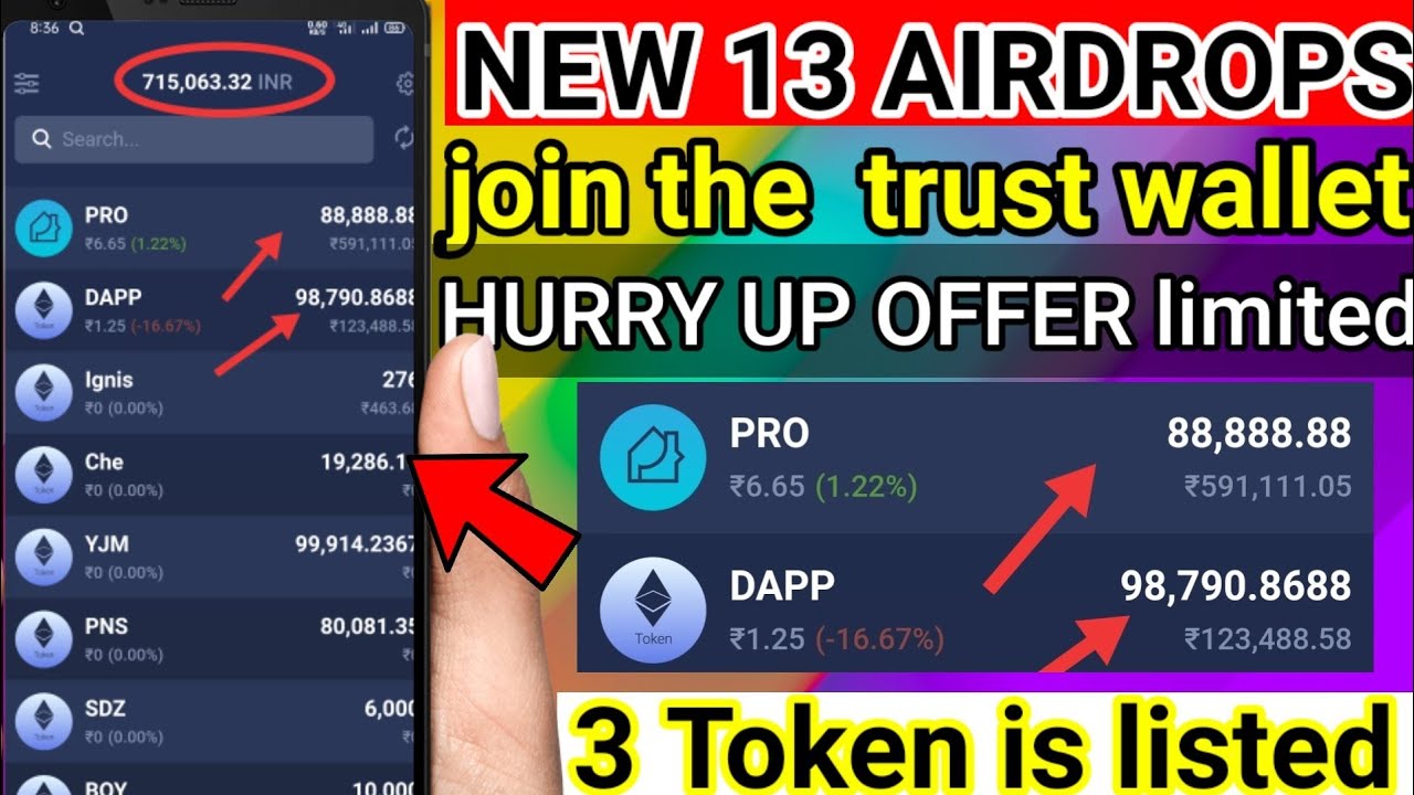 trust wallet airdrop, trust wallet 1000$ airdrop,new airdrop 13 token ...
