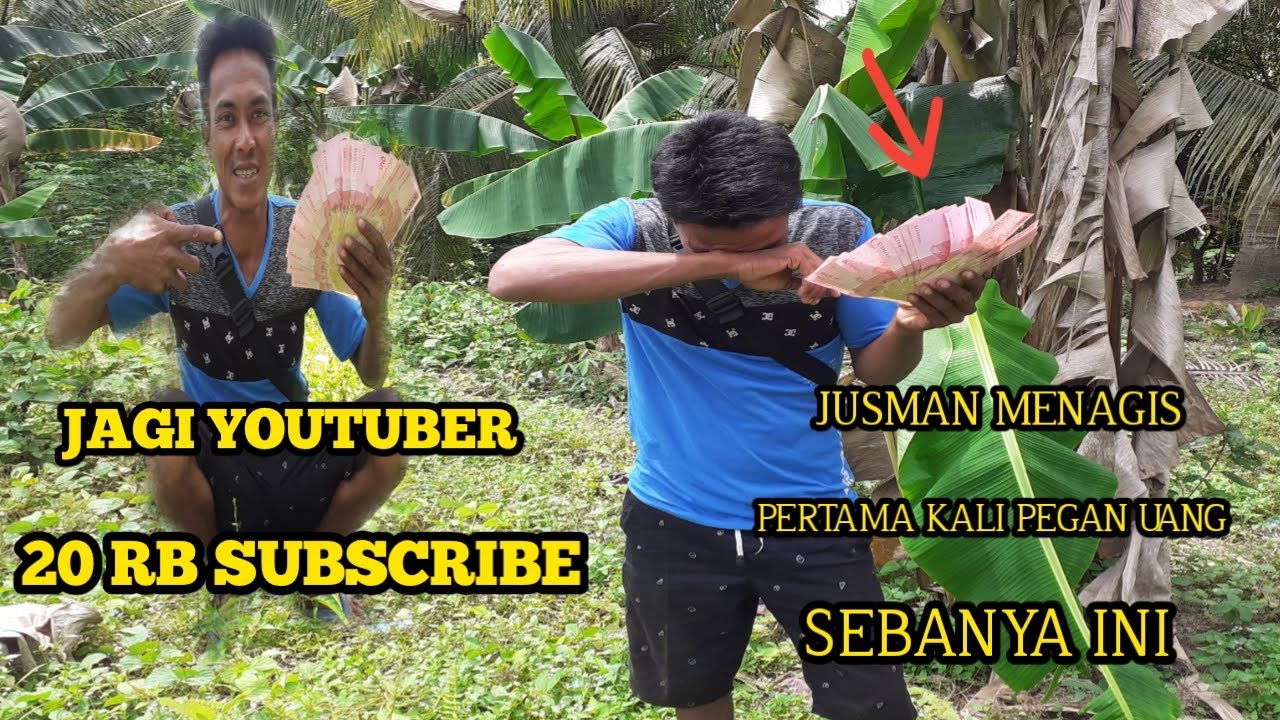 GAJI YOUTUBE CAIR LAGI JUSMAN MENAGIS PERTAMA KALI PEGAN UANG SEBANYA INI - YouTube