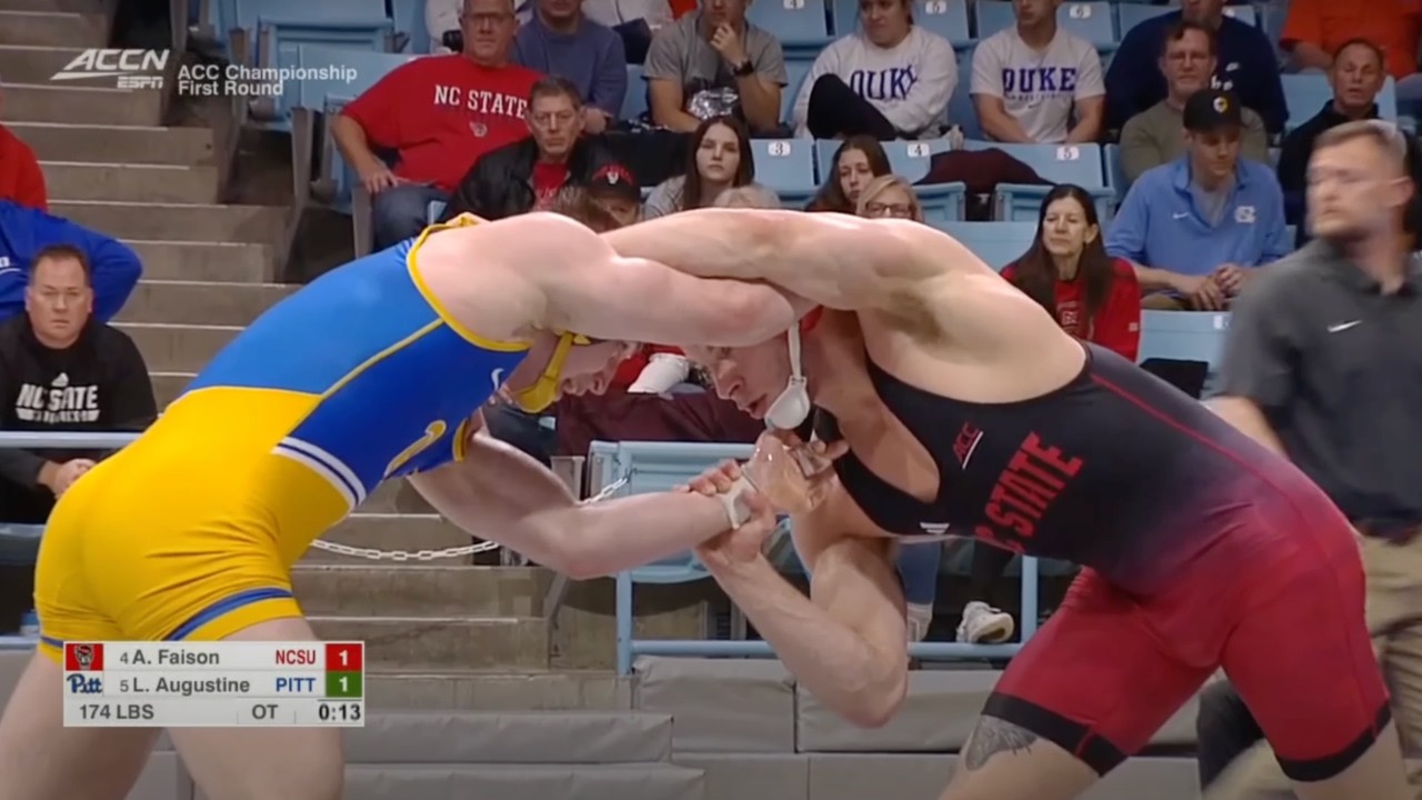 174lbs Alex Faison (NC State) vs Luca Augustine (Pitt) - YouTube