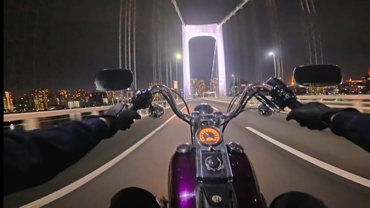 【4K】TOKYO NIGHT RUN Highway Harley-DavidsonEVO original sound - YouTube