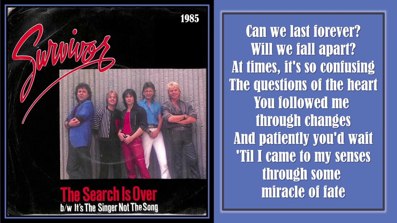 SURVIVOR "The Search Is Over" w/ Lyrics - YouTube