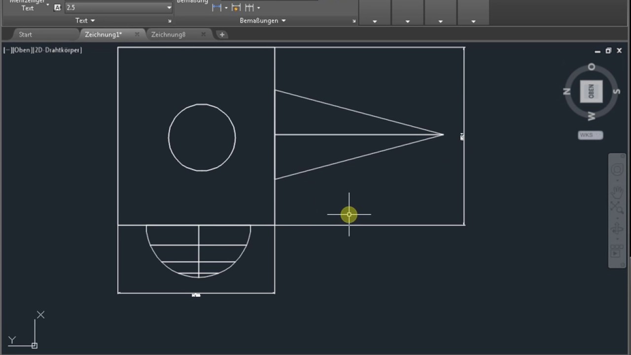 3D Zeichnung in AutoCAD - YouTube