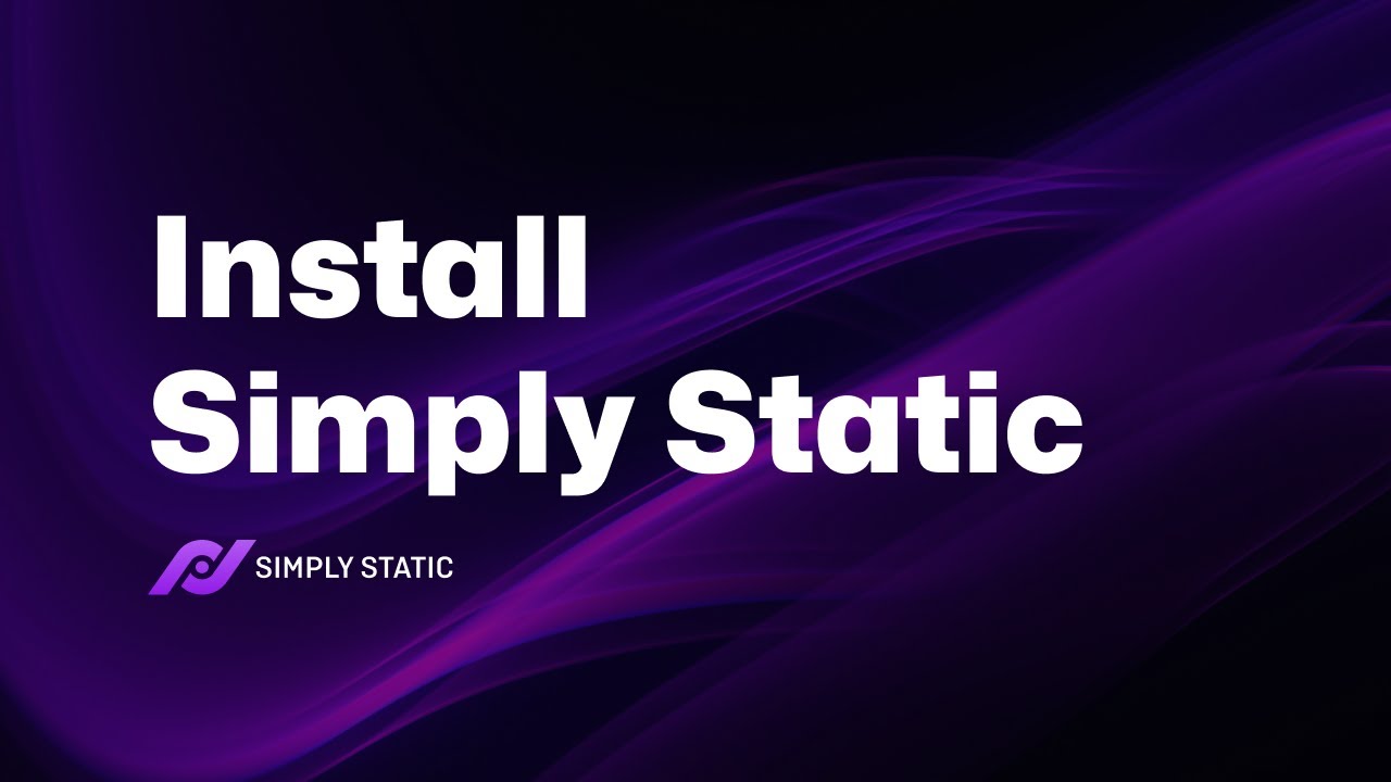 Install Simply Static - YouTube