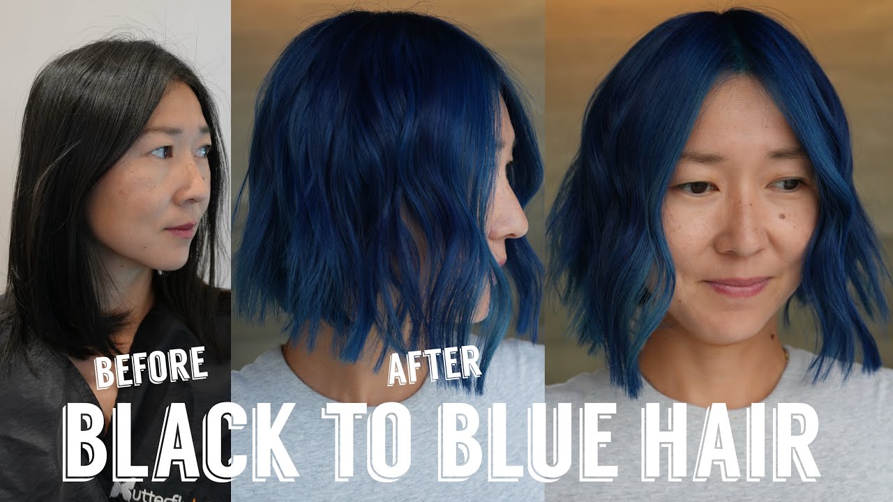 Hair Transformations with Lauryn: Virgin Black Hair to Blue Hair Ep ...