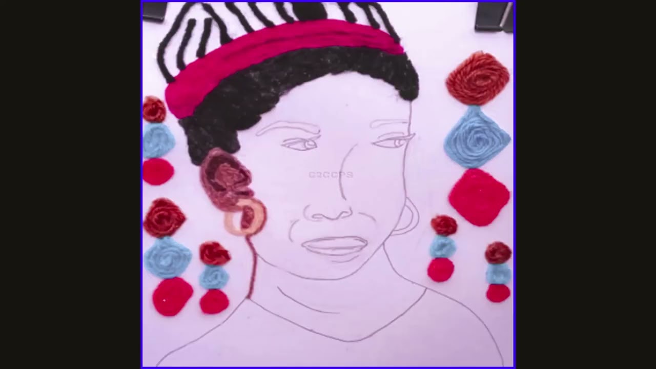 SELF PORTRAIT YARN PAINTING FOR BEGINNERS AND INTERMEDIATE New video ...