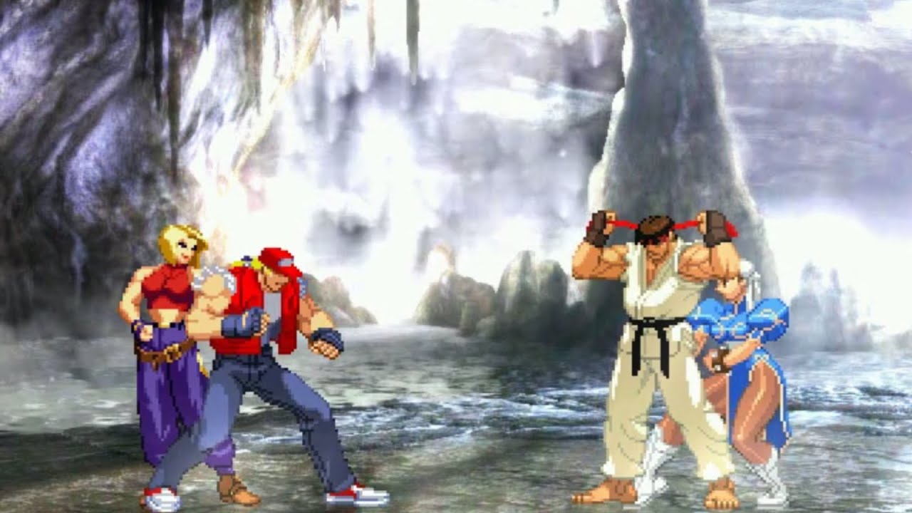 MUGEN TAG - Mary,Terry vs Ryu and Chun-li - YouTube