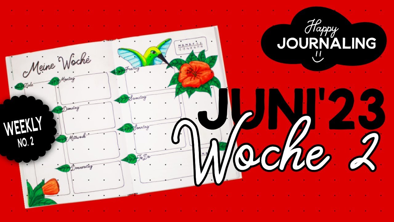 JOURNAL Setup zweite Juni-Woche 2023 | HAPPY JOURNALING Weekly - YouTube