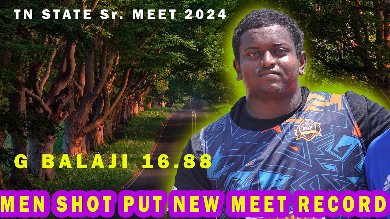 SHOT MEN New Meet record set By Balaji TN State Sr. Meet 2024 || Swaminathan Gunasekaran - YouTube