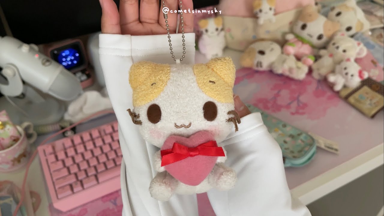 masyumaro i love you heart plush keychain ꣑ৎ . ۫ asmr unboxing - YouTube