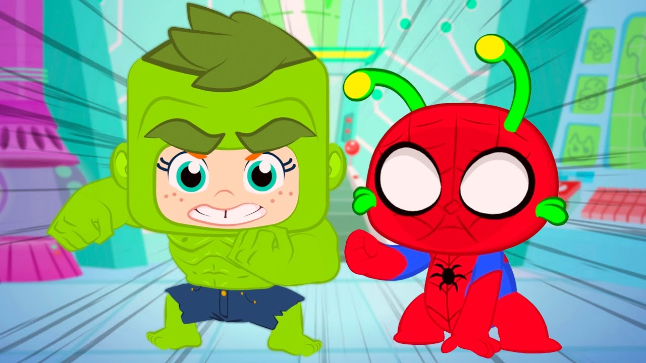 Groovy The Martian sings Finger Family with Superheroes | Nursery ...