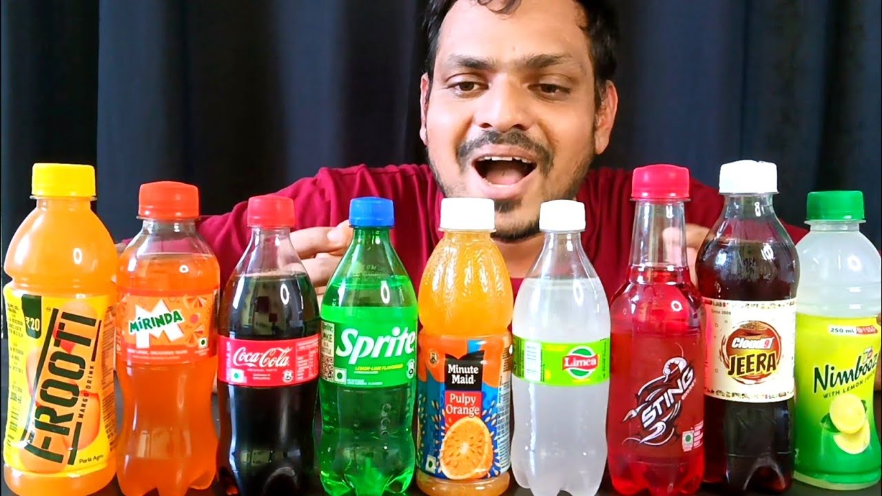 ASMR DRINKING DIFFERENT COLORED SOFT DRINKS 🍻| SOFT DRINKING CHALLENGE ...