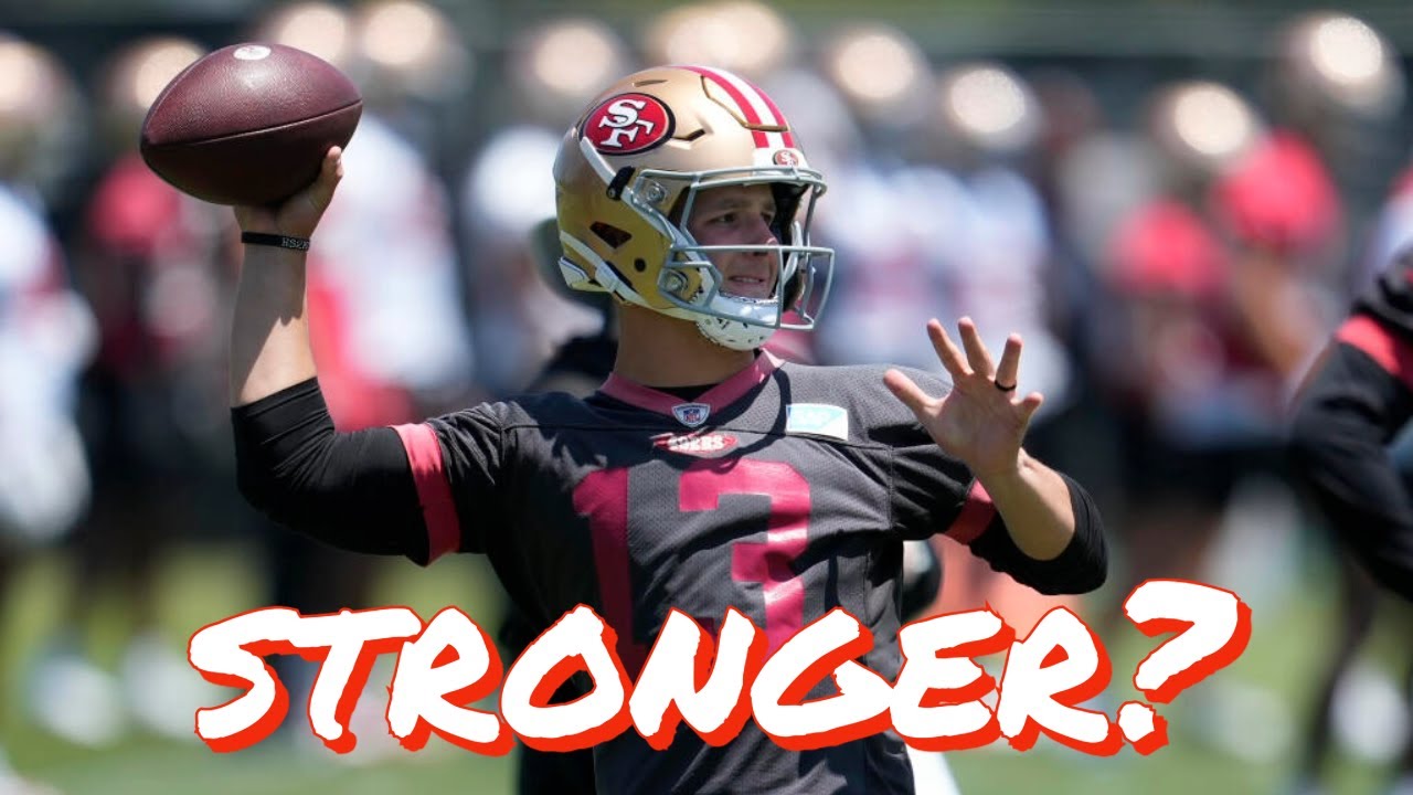 Has 49ers QB Brock Purdy's Arm Gotten Stronger? - YouTube