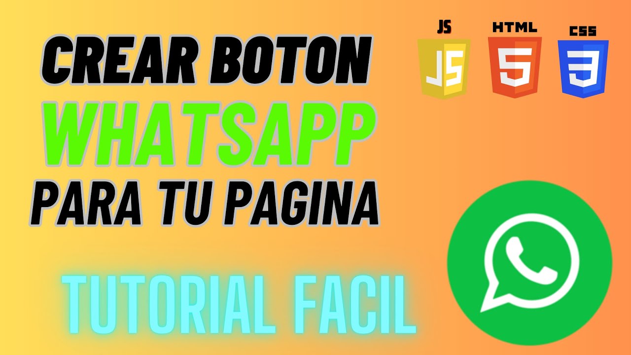 Como Crear un Boton de WhatsApp Para Mi Pagina Web || HTML JS CSS ...