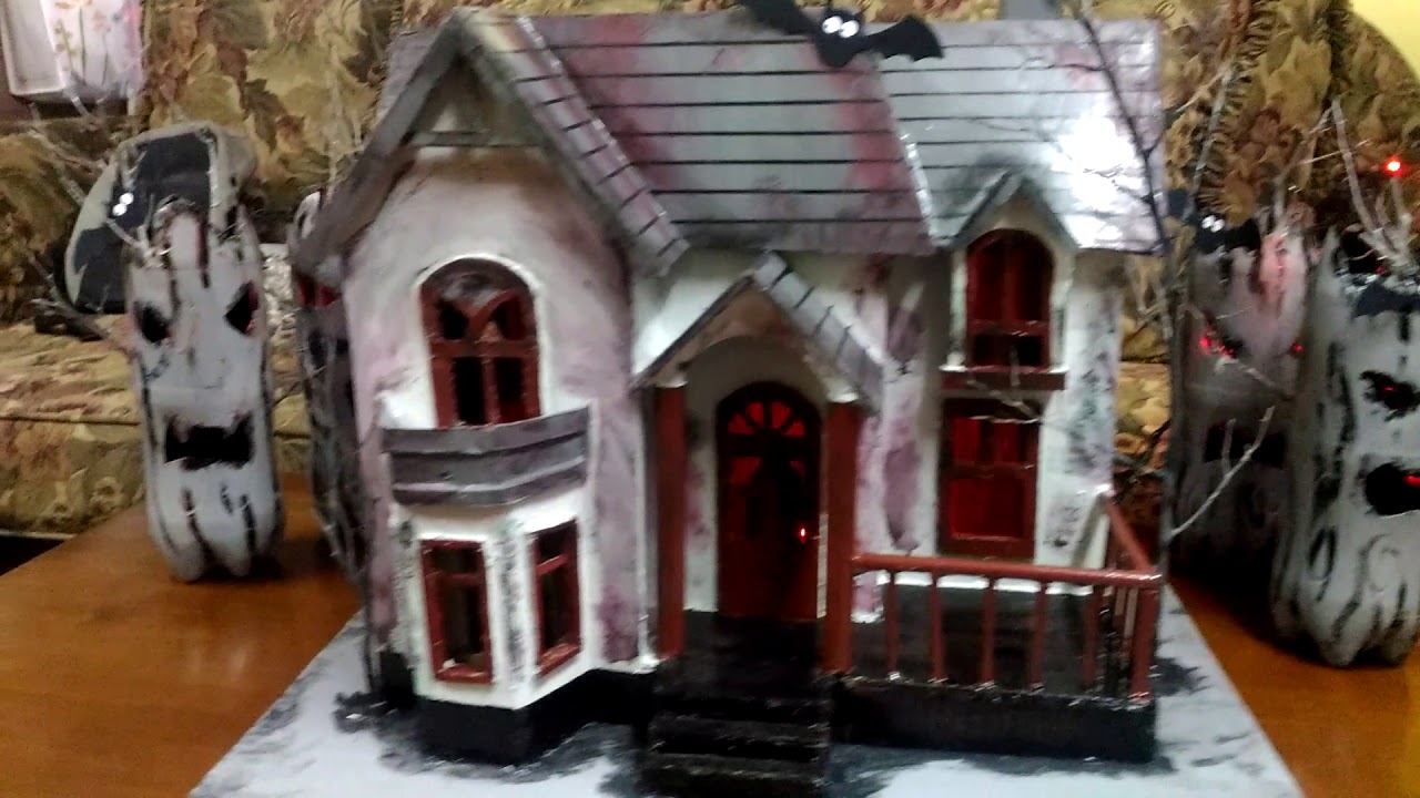 DIY Haunted House with scary trees - YouTube