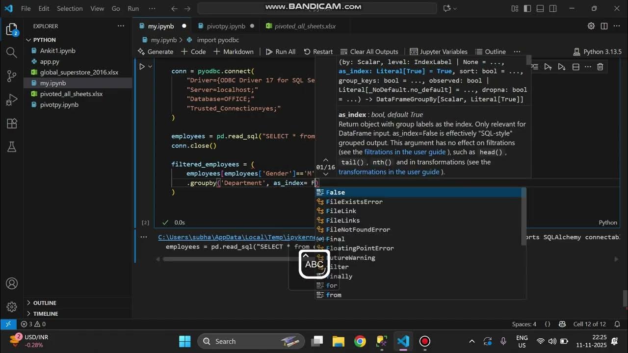 8) How to convert SQL query into #python #numpy #pandas - YouTube