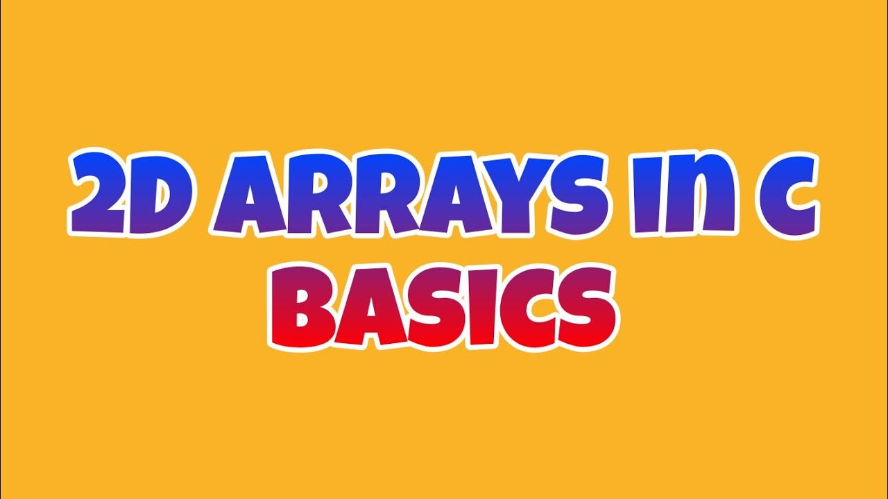 112d Arraybasicsc Programming Youtube