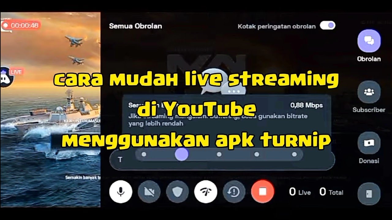 TUTORIAL MUDAH LIVE STREAMING DI APK TURNIP - YouTube
