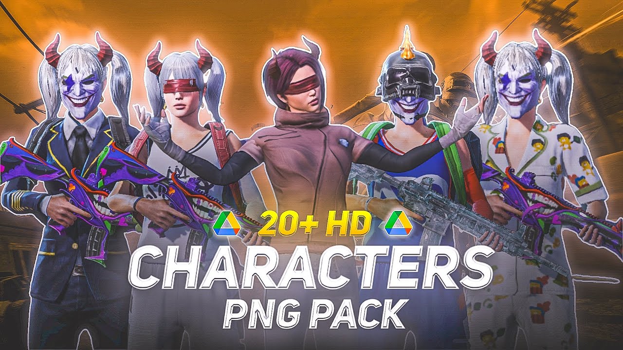 20+ Ultra Hd BGMi Character PNG | Drive Link Easy To Use - YouTube
