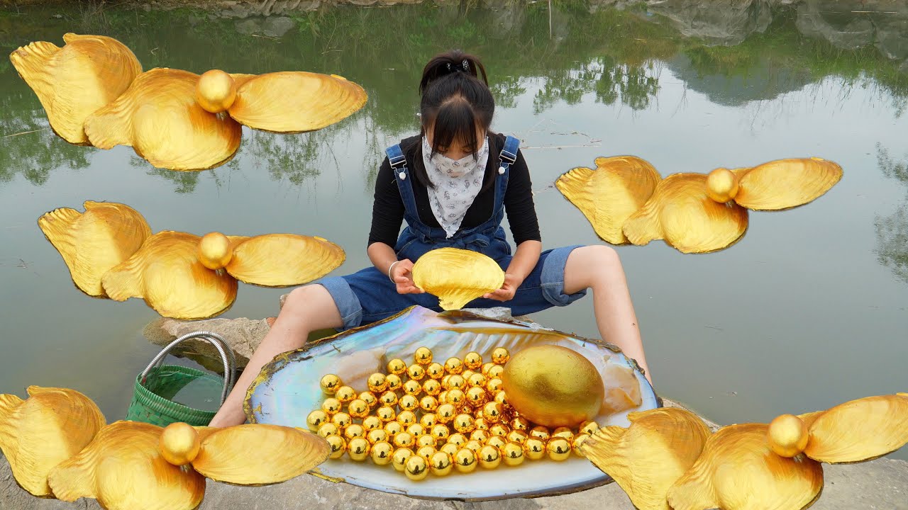 😲🔥 Pearl Realm! Beauty captures mutated river clams, containing rare ...