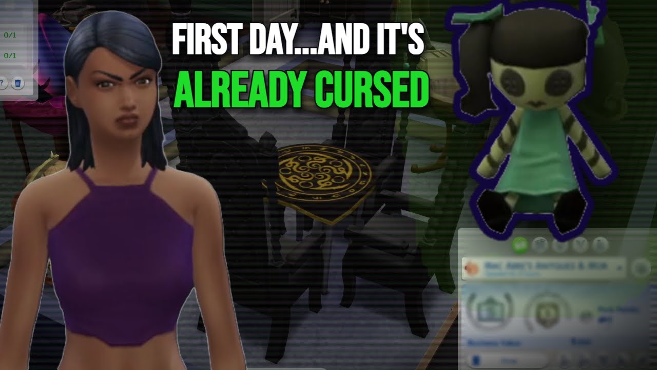 Sims 4 Haunted Shop Chaos (Cursed Dolls, Bone Dust, Séances) - YouTube