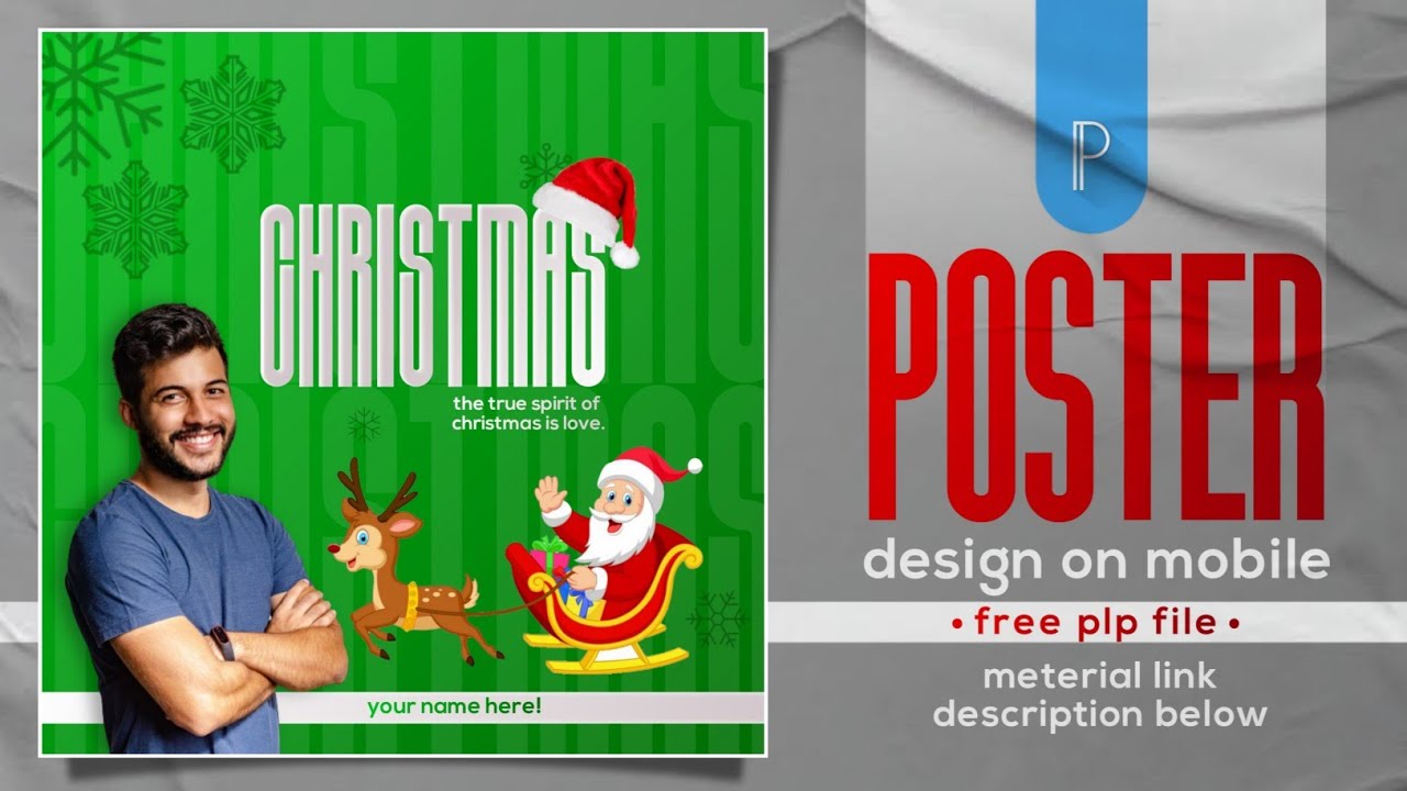 How To Create Christmas Poster | Pixellab Tutorial | Christmas Banner ...