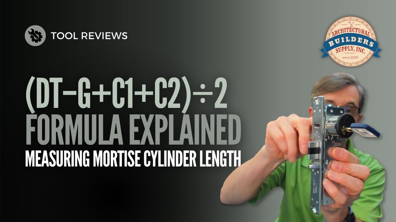 How to Measure the Correct Mortise Cylinder Length | (DT–G+C1+C2)÷2 ...