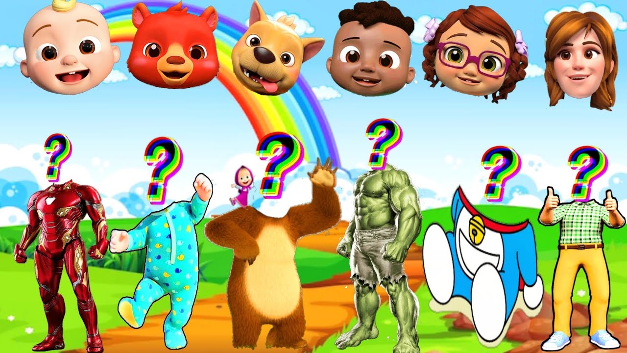 Masha And the Bear | Match the head | Video for kids | wrong heads| wrong head video#wrongheads ...