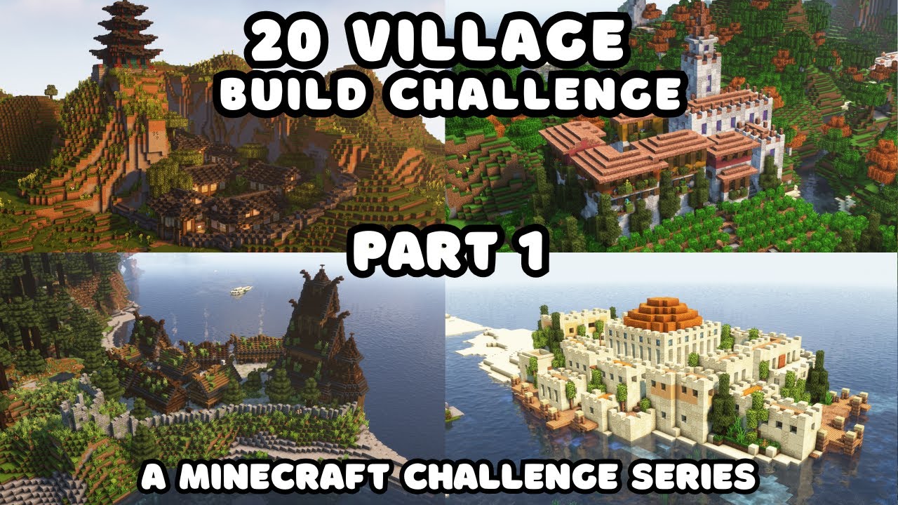 Building 5 Villages in 5 Kingdoms - 20 Village Minecraft Challenge ...
