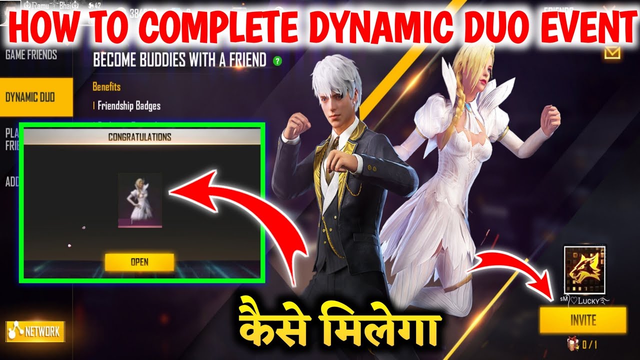 HOW TO COMPLETE DYNAMIC DUO EVENT IN FREE FIRE || BECOME BUDDIES WITH A ...