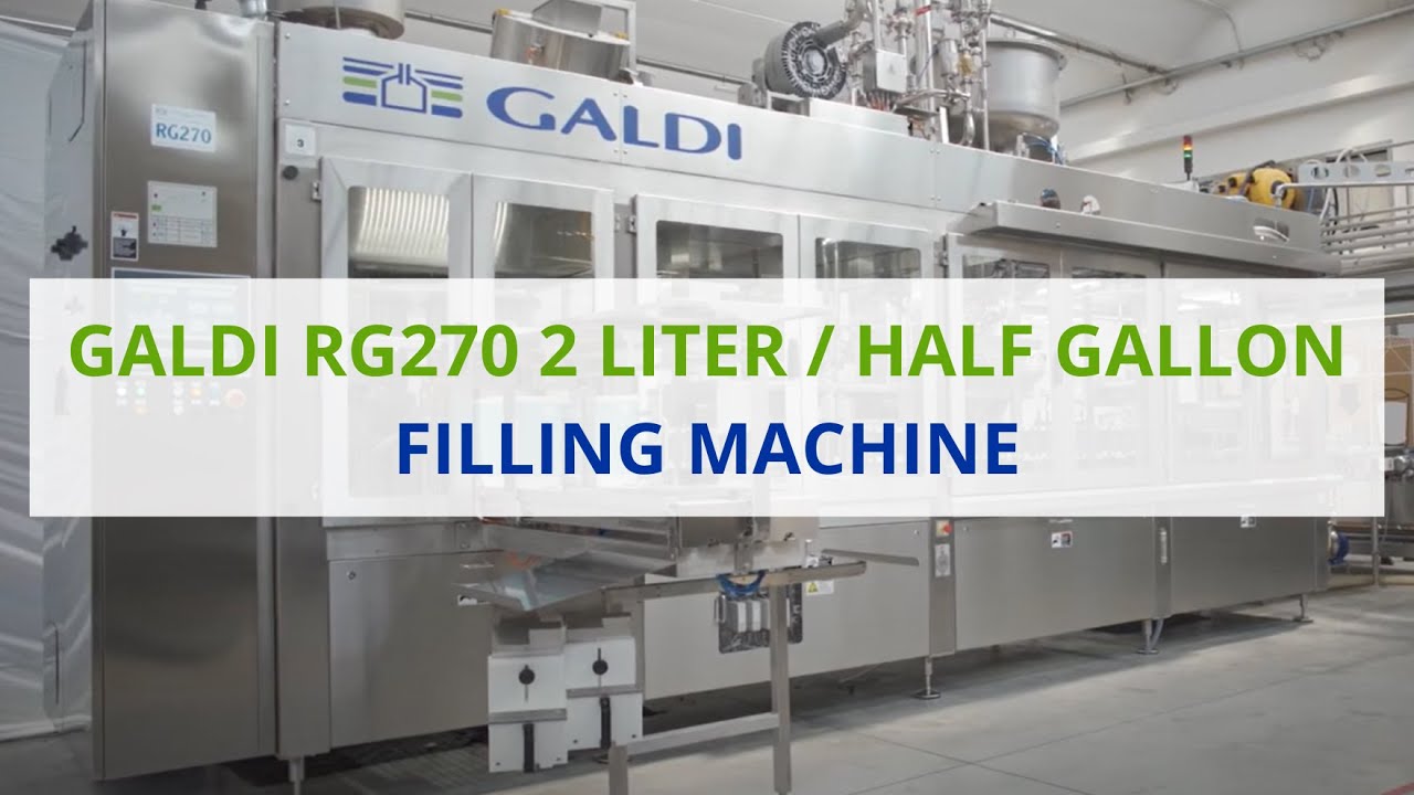 Galdi 3-A-Compliant, 2-Liter/Half-Gallon RG270 Filling Machine - YouTube