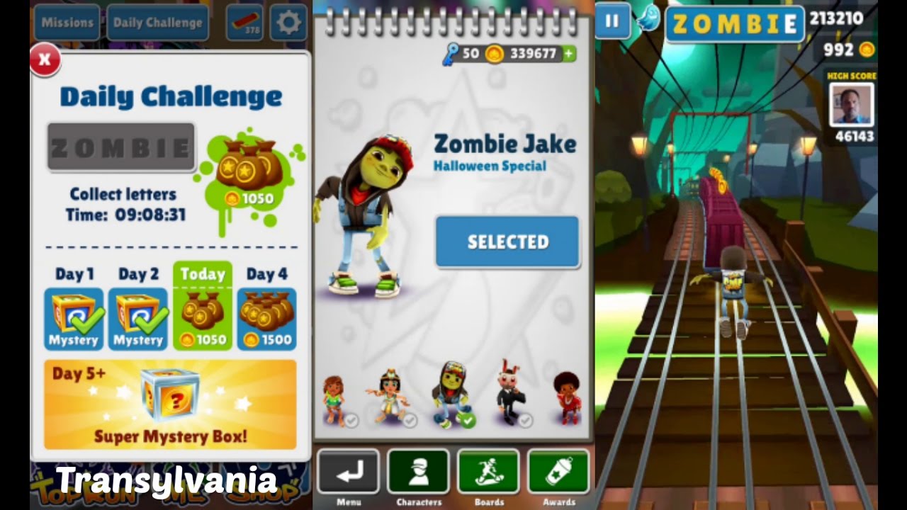 Subway Surfers: Transylvania (Wild Wednesday "Zombie Comeback") Game ...