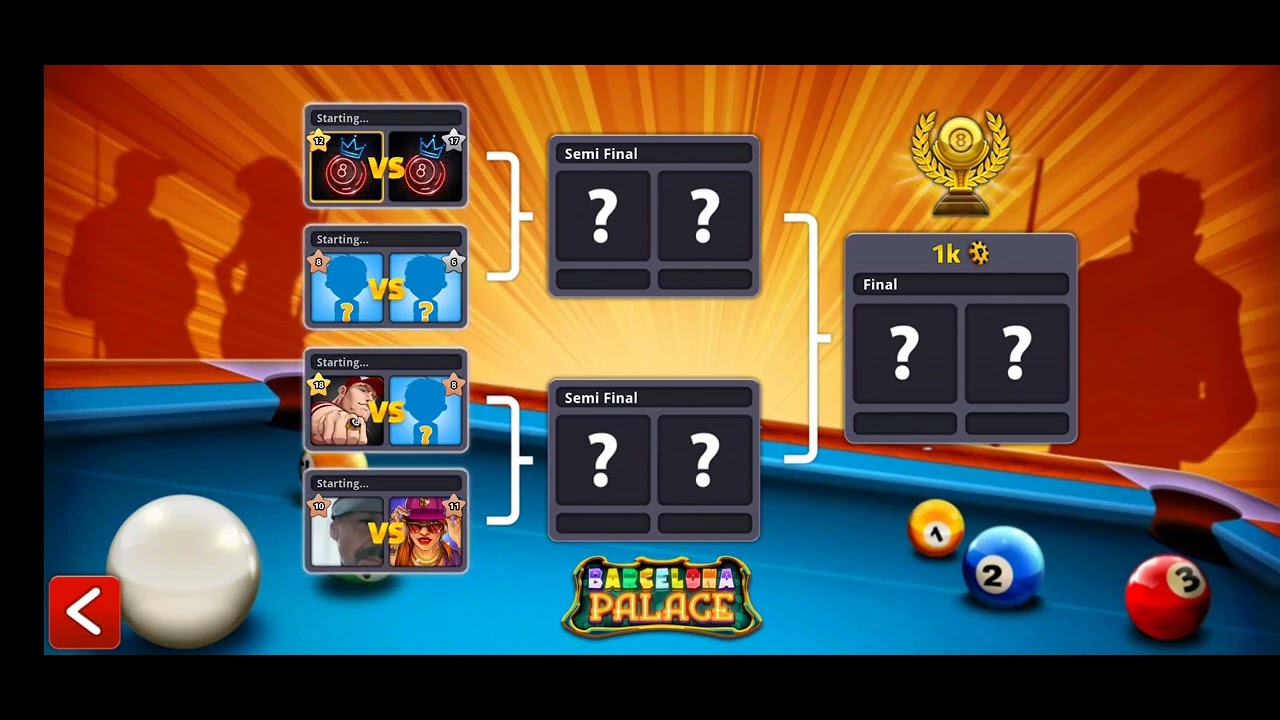 Tournament Matches in 8 Ball Pool Game - YouTube