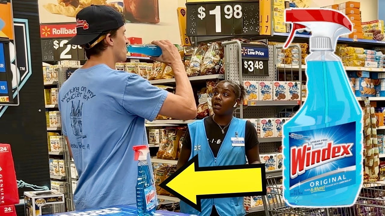 Drinking Windex At Walmart - YouTube